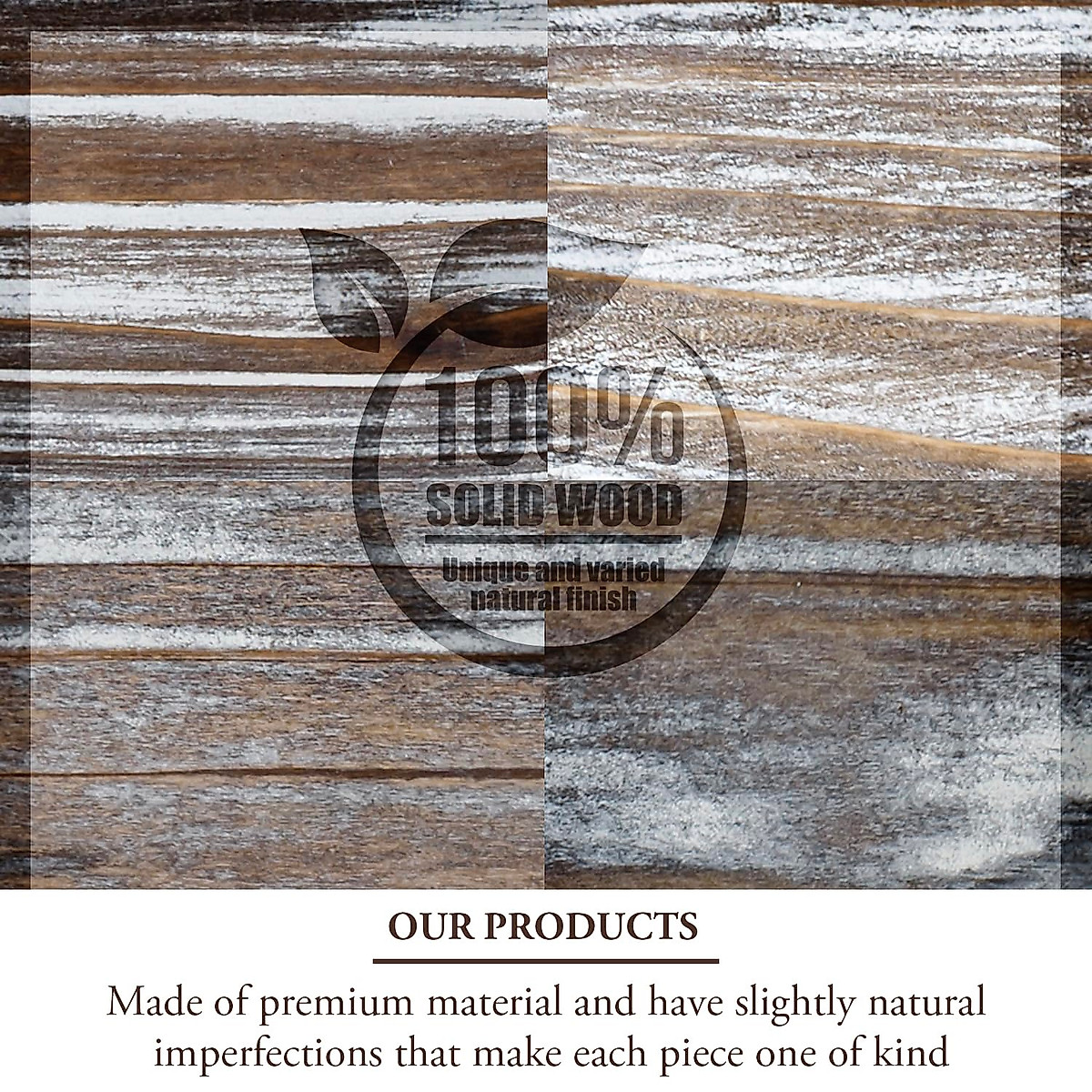 MyGift Rustic Brown Wood 3-Tier Collectibles Figurine Display Risers, Dessert Showcase Stands, Set of 3