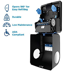 Pacific Blue Ultra Water-Resistant Mechanical Touchless Paper Towel Dispenser by GP PRO (Georgia-Pacific), Black. 59594, 12.90" W x 9.00" D x 16.00" H