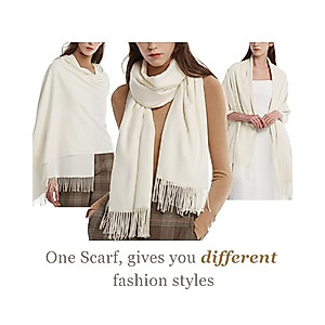 FURTALK Womens Pashmina Shawl Wraps Cashmere Feel Winter Scarf Soft Warm Blanket