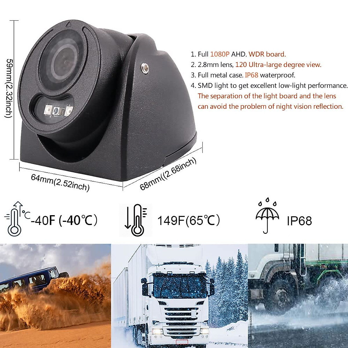 JOINLGO 4-CH GPS WiFi RJ45 1080P Vehicle Bus CCTV DVR Video Recorder Kit Remote View on PC/Phone Waterproof IR Night Vision Camera for Truck Fleet Management (500GB SSD Included)