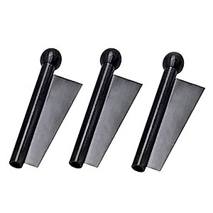 uniquetj Nasal Vacuum Style, Sniffer Snorter Straw, Pure Stainless Steel Bullet Snuff Bottle, 3-Pack Black