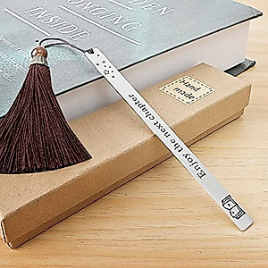 YKETLXE Bookmark Metal Bookmarks with Tassel for Teachers Kids Classroom Women Students Book Lovers Christmas Stocking Stuffers Christmas Gifts for Graduation Teacher Appreciation Mother's Day School