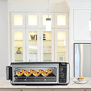 3PCS Air Fryer Oven Liners and 3PCS Mesh Grill Mats Compatible with Ninja Foodi SP101 SP201 SP301, 12inch Reusable Liner for Bottom of Oven and Non-Stick Air Fryer Toaster Oven Mat for Oven, Microwave