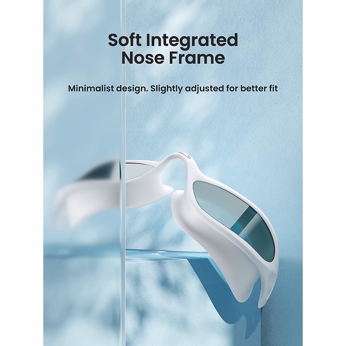 COPOZZ Women's Swim Goggles, Swimming Goggles Anti-fog No Leaking UV Protection for Adult Women - White