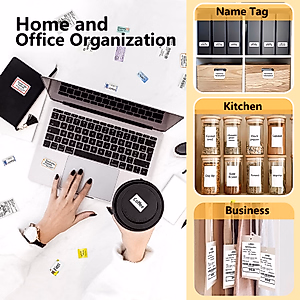 BUTIYOU P50 Thermal Label Maker with Tape,Wireless Bluetooth Label Printer for Barcode, Address,Clothing,Small Business,Home,Portable Sticker Maker Compatible with iOS & Android