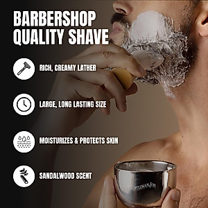 Gentleman Jon Sandalwood Shave Soap; Glycerine 2.25oz