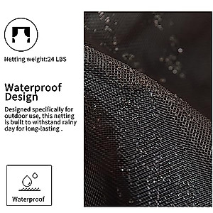 PURPLE LEAF 12' X 20' Outdoor Hardtop Gazebo for Patio Galvanized Steel Double Roof Permanent Canopy Teak Finish Coated Aluminum Frame Pavilion Gazebo with Netting