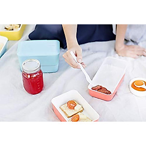 TAKENAKA Bento Bite Dual from, Eco-Friendly and Sustainable Japanese Style Bento Lunch Box (Tangerine Orange)