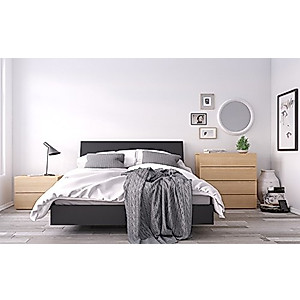 Nexera 2-Drawer Nightstand, Natural Maple