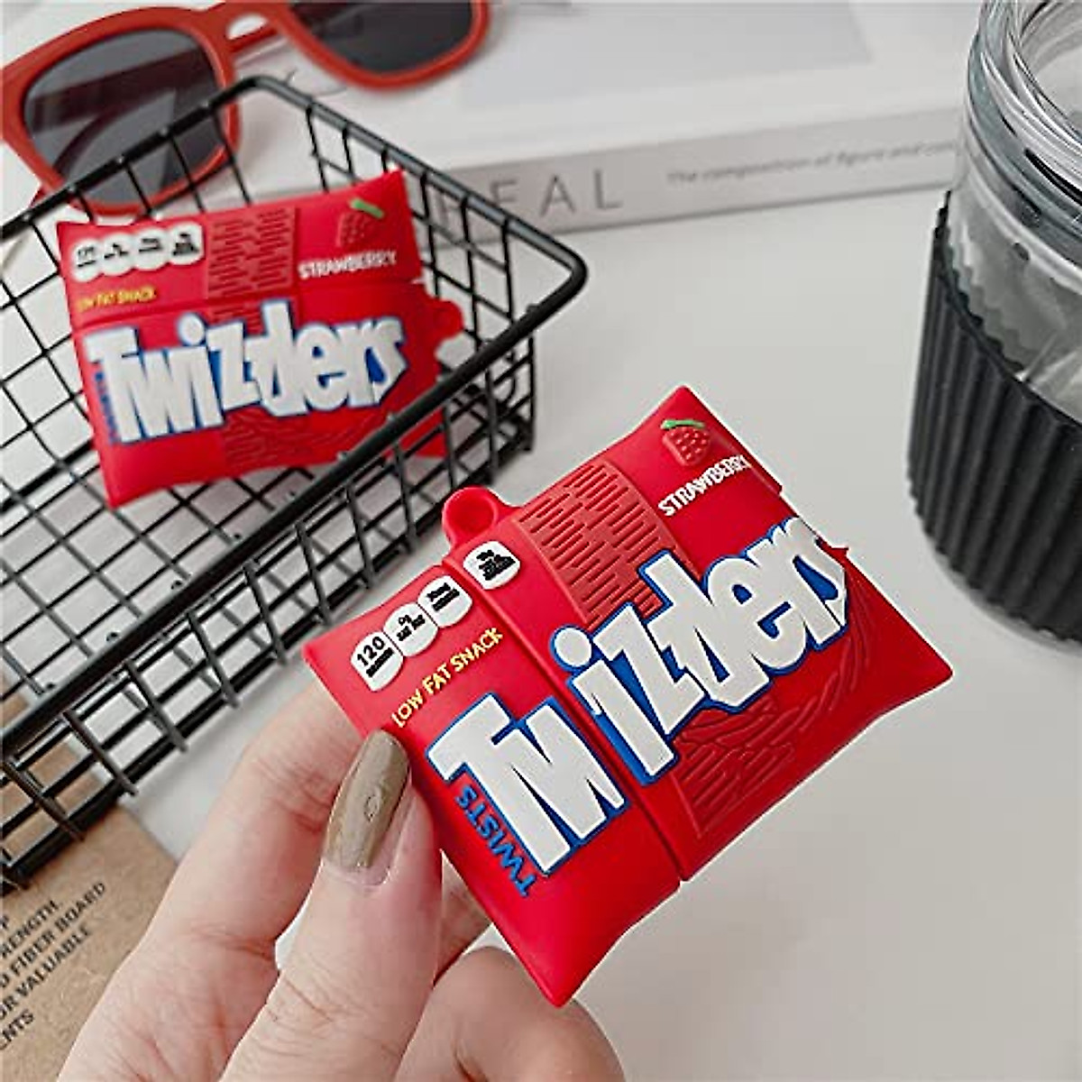 FooHOOK Cute Airpod Case, 3D Cartoon Funny Protection Case Covering The Skin Silicone Material, with Keychain for Airpods 1&2 (Twizders)