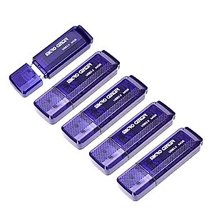Micro Center SuperSpeed 5 Pack 64GB USB 3.0 Flash Drive Gum Size Memory Stick Thumb Drive Data Storage Jump Drive (64G 5-Pack)