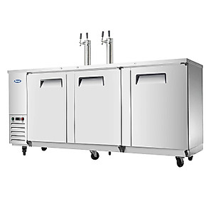 Atosa Kegerator Refrigerator Commercial Beer Cooler, MKC90 Keg Coolers with Tap, Three Doors for Bar, 30.1 Cu.Ft. 33?-38?