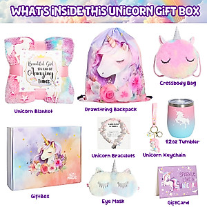 Christmas Unicorn Gifts Toys for Girls, Birthday Christmas Gifts for Girls Kids Age 3 4 5 6 7 8 9 10, Girl Toys, Kids Toys, for Toddler, Daughter, Niece, Granddaughter
