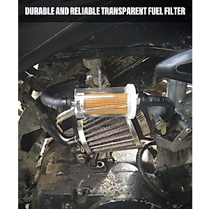 ESEWALAS 2PCS Fuel Filter for 1/4" Hose Lines,Inline Diesel Gasoline Fuel Filter,Universal High Flow Fuel Filters Replacement,Replace OEM 493629 695666 691035 5065 5065D 5065K