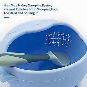 CUAIBB Suction Plates for Baby, 100% Food-Grade Silicone Toddler Plates, BPA Free Divided Plate Slip Resistant, Microwave & Dishwasher Safe (With Silicone Straw, Silicone Spoon and Fork