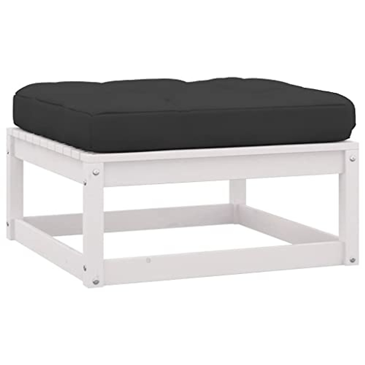 6 Piece Patio Lounge Set with Cushions,Patio Sofa,Outdoor Daybed,Outdoor Couch,Outdoor Furniture Sets,Outdoor Patio Chairs,Patio Conversation Sets,Patio Furniture Set,for Lawn, White Solid Pinewood