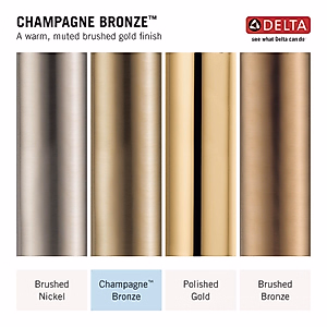 Delta Faucet Albion 14 Series Single-Handle Shower Faucet, Gold Shower Trim Kit with 4-Setting In2ition 2-in-1 Dual Hand Held Shower Head with Hose, Champagne Bronze T142855-CZ-I (Valve Not Included)