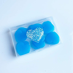 18 Pieces Diamond Painting Wax Blue Heart Shaped Diamond Painting Glue Clay and Clear Storage Case for Diamond Embroidery Accessories Art Craft Supplies