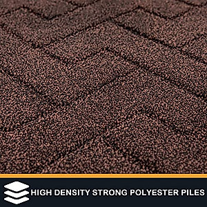 PURRUGS Dirt Trapper Indoor Door Mat 23.5" x 35.5", Non-Skid/Slip Machine Washable Entrance Rug, Shoes Scraper, Dog Door Mat, Super Absorbent Floor mat for Front Door, Entry, Muddy Wet Shoes and Paws