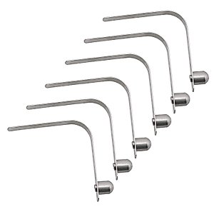 ZRM&E 6pcs 8mm Single Bead Solid Riveting 304 Stainless Steel V-shaped Spring Clips Canoe Paddle Spring Clip Telescopic Folding Tube Hole Positioning Leaf Spring