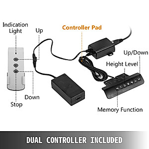VEVOR Motorized TV Lift Stroke Length 35 Inches Motorized TV Mount Fit for 37-65 Inch TV Lift with Remote Control Height Adjustable 28.7-64.2 Inch,Load Capacity 130 Lbs