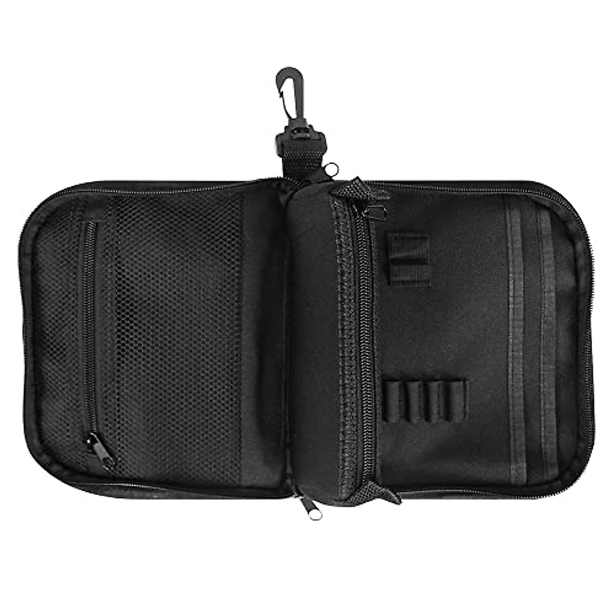 Scott Edward Golf Pouch Bag Golf Valuables Pouch Portable Hook Nylon Material Waterproof and Wear-Resistant for Extra Tees, Pencils, Ball, Markers, Cell Phone, Wallet, Keys, Sunglasses