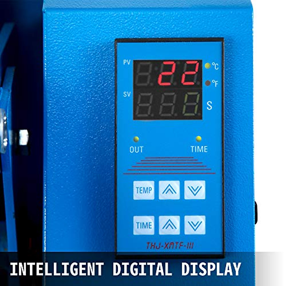 VEVOR Heat Press 15X15 Inch Heat Press Machine Industrial Quality Power T Shirt Heat Press Sublimation Machine Clamshell Heat Press Machine for T Shirts (Blue)