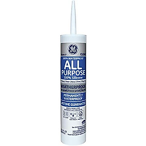 GE Silicone GE012 10.1 Oz Clear Window & Door Silicone Rubber Caulk (2 Pack)