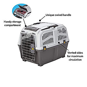 MidWest Homes for Pets Skudo Plastic Carrier, 27-Inch Ideal for Small / Medium Dog Breeds with an Adult Weight of 26-35 Pounds