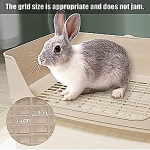 Hamiledyi Large Rabbit Litter Box Trainer, Bunny Potty Corner Toilet with Drawer Bigger Pet Pan for Adult Guinea Pigs, Ferret, Chinchilla, Galesaur, Small Animals