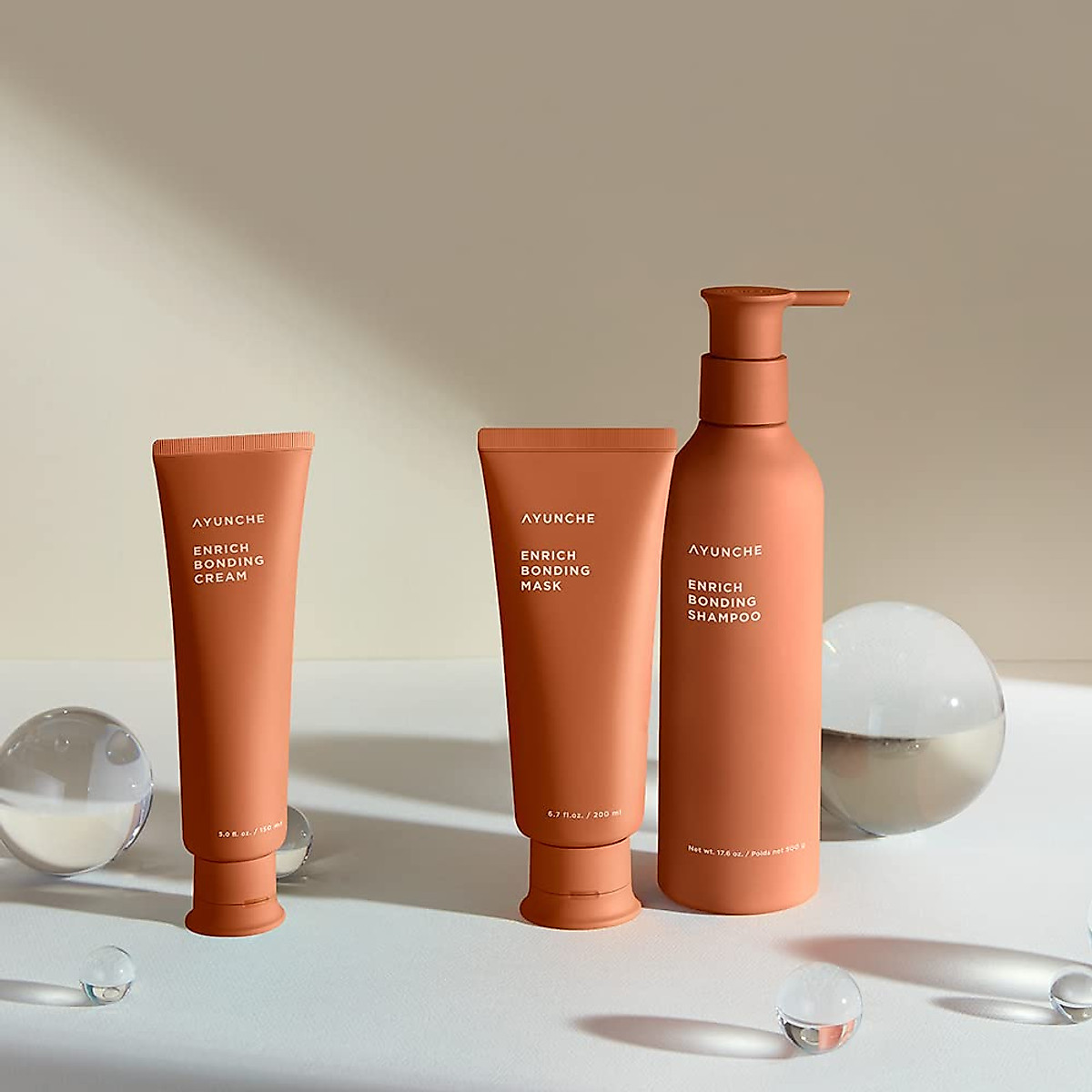 AYUNCHE Enrich Bonding Shampoo for Damaged Hair 11.8oz | No more Tangled Hair and Split Ends | Intensive Care | Korean Salon Brand