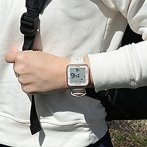 Armitron Sport Unisex 40/8417PBH Digital Chronograph Rose Gold-Tone and Blush Pink Perforated Silicone Strap Watch