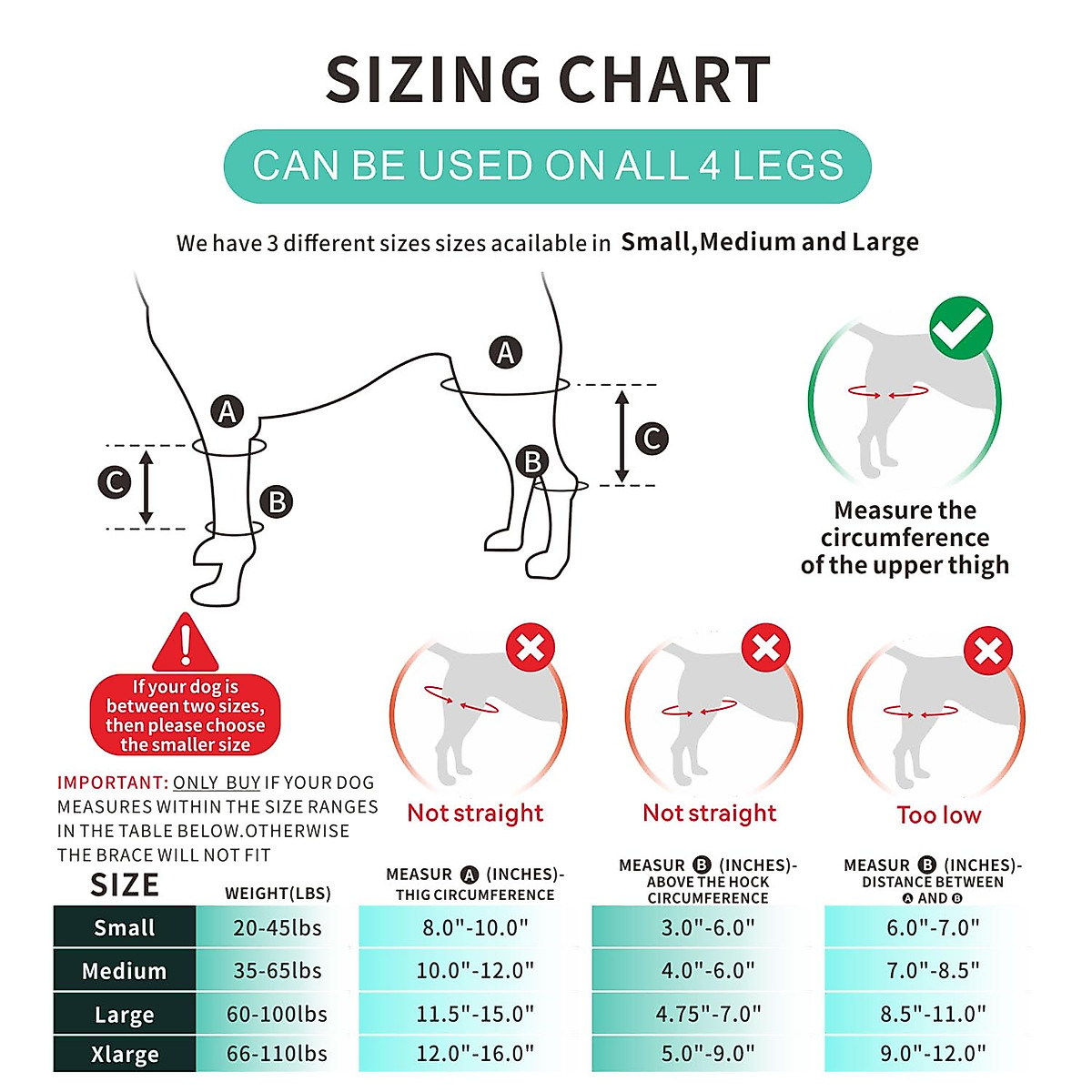 Dog Knee Brace (SMALL) Dog Knee Brace for Torn ACL Hind Leg - Dog Knee Brace Promotes Faster Recovery - Extra Supportive Dog Leg Brace with 10x Stabilizers & Longer Straps for an Anti-Slip Comfort Fit