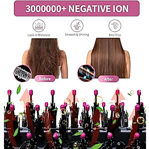 Hair Dryer Brush Blow Dryer Brush in One, FYAIRO 4 in 1 One Step Hair Dryer and Styler Volumizer with Negative Ion Anti-frizz Ceramic Titanium Barrel Hot Air Brush for Drying, Straightening, Salon