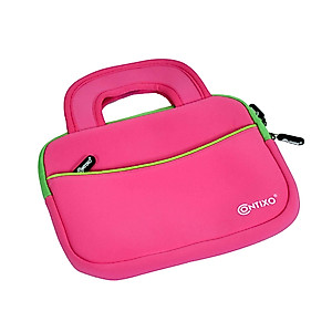 Contixo Kids Tablet, K102 Tablet for Kids and Tablet Sleeve Bag Bundle,10-inch HD, Ages 3-7, Toddler Tablet with Camera, Parental Control, Android 10, 64GB, WiFi, Learning Tablet for Kids - Pink