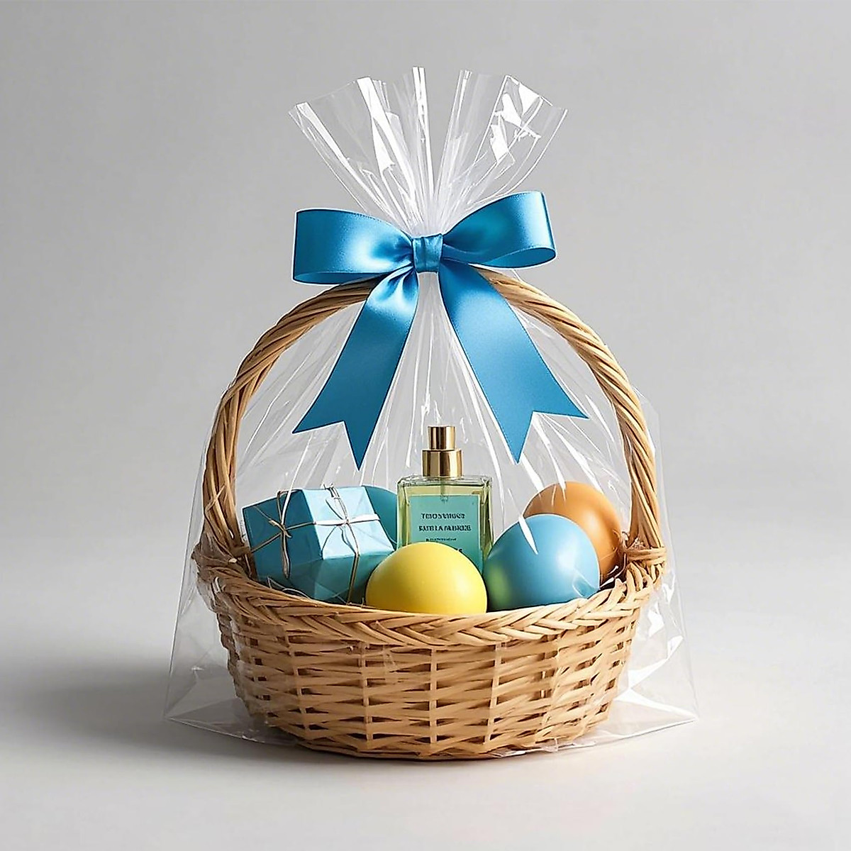 Morepack Cellophane Bags,16x24 Inch 20 PCS Cellophane/Cello Wrap for Gift Baskets, Clear Basket Bags