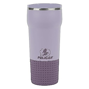Pelican Hydration Pelican Cascade™ 22 oz Vacuum Insulated Tumbler - Recycled Stainless Steel Double Wall Travel with Dual Lid, Powder Coated Insulated Coffee Mug For Hot Cold Drinks, Lilac