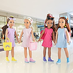 Corolle Girls Zoe Shopping Surprise Set Fashion Doll and 6-Piece Accessory Set, for Kids Ages 4 Years and up