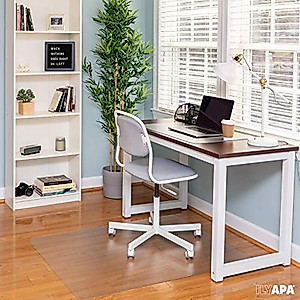 Ilyapa Office Chair Mat for Hard Floors 36" x 48" Heavy Duty Clear, PVC Chair Mat for Hardwood and Tile Floors, Protective Floor Mat for Home or Office