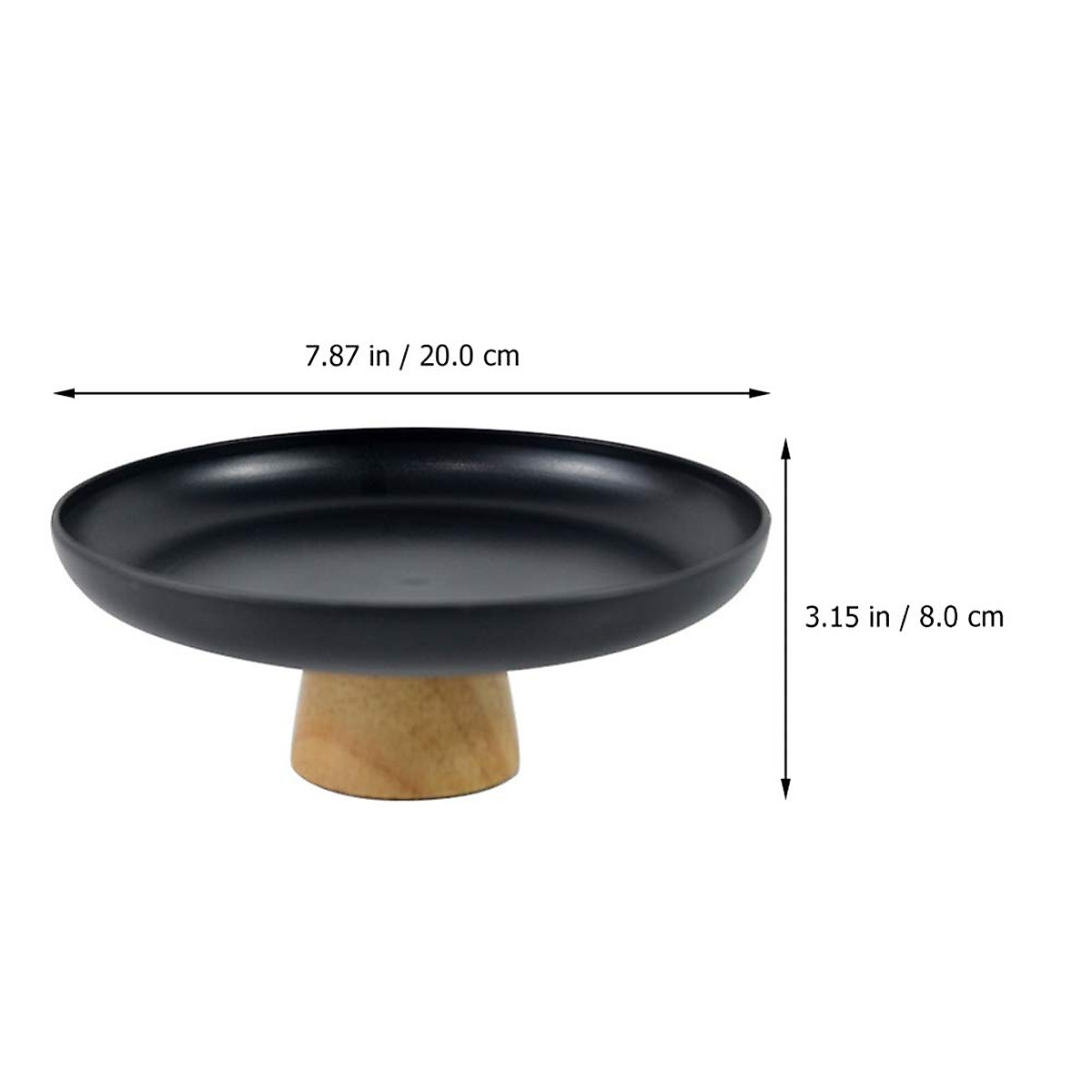 Beaupretty Round Coffee Table Tray 1pc Cosmetic Storage Tray Finishing Tray Bamboo Small Item Earring Tray