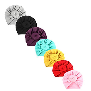 Baby Turban Newborn Turbans for Baby Girls Head Wraps Bow Hats for Newborns Baby Beanie Hats Headraps