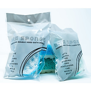 Scrubbing Bath Shower Body Sponge for Woman Man Kids -4 Pack- MR. Sponge Energizing Double Sided Bath Relaxing Massage Scrubbing Body Scrubber Loofah Deep Cleansing Loofah Exfoliating Body Scrubber