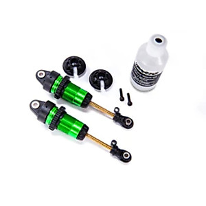 Traxxas 7461G GTR Long Hard Green Anodized Shocks (2) (Front) (for The Rustler 4x4 and Slash 4x4)