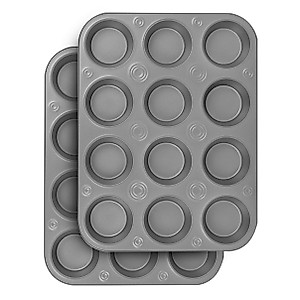 G & S Metal Products Company Baker Eze 12 Cup Muffin Pan, Set of 2
