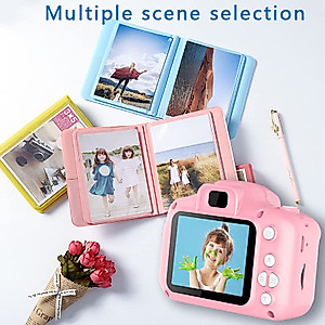 2022 Upgrade Kids Selfie Camera, Christmas Birthday Gifts for Boys Age 3-9, HD Digital Video Cameras for Toddler, Portable Toy for 3 4 5 6 7 8 Year Old Boy with 32GB SD Card (Pink)