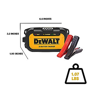 DEWALT DXAEC2 DXAEC2 Professional 2-Amp Automotive Battery Charger and Maintainer