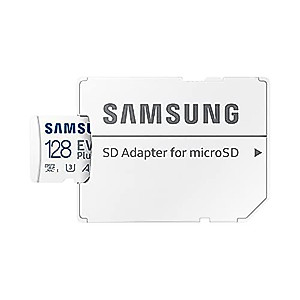 Samsung Evo Plus microSD SDXC U3 Class 10 A2 Memory Card 130MB/s with SD Adapter 2021 (128GB)