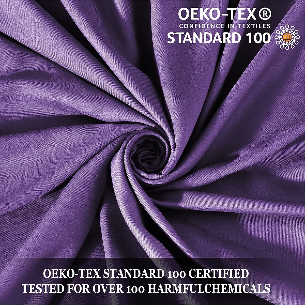 Whitney Home Textile Queen Size Sheet Set - Rayon Derived from Bamboo, Luxury Cooling Bed Sheets, 16" Extra Deep Pocket, Soft & Breathable Hotel Bedding Sheets and Pillowcases Sets