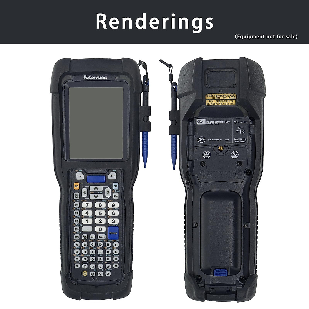 Protective Case for Intermec CK71 CK75 Barcode Scanner, Durable Drop-Resistant Anti-Scratch with Stylus Holder