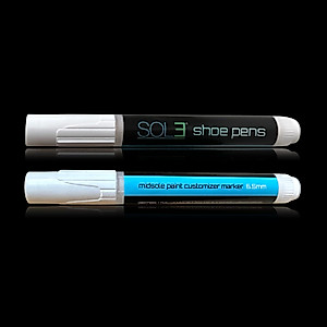 SOL3 Shoe Pens™ Premium Midsole Marker Sneaker Paint for Leather, Canvas, Suede & Knit Shoes (Black)